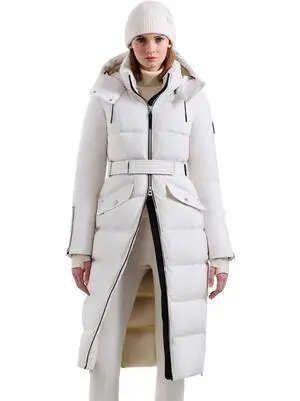 Rudsak Cali Heritage Quilted Maxi Down Puffer - Vanilla