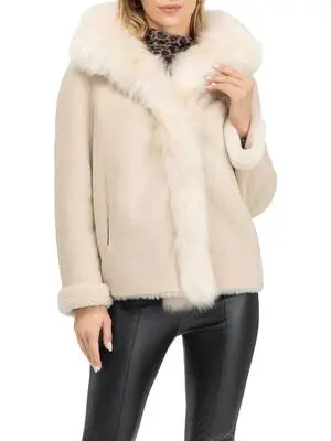 Gorski Merino Genuine Shearling Jacket - Ivory