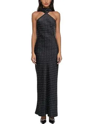 SISTERLY Léonie Halter Polka-dot Gown - Polka Dot