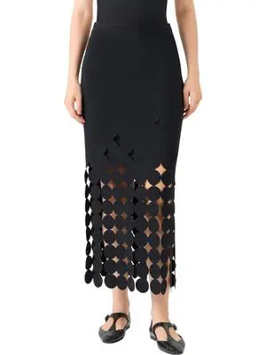 Akris Dot Cutout Skirt - Black
