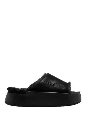 Nike Calm Elevation Faux Fur Lined Platform Slide - Black/black