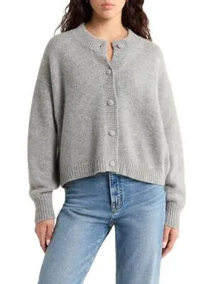 FRAME The Flecked Cashmere Cardigan - Silver
