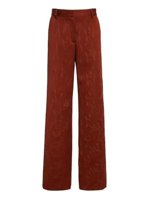 Dries Van Noten Paxy Embossed Straight-leg Trousers - Red