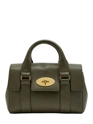 Mulberry Mini Heritage Bayswater Grained Leather Cross-body Bag - Green