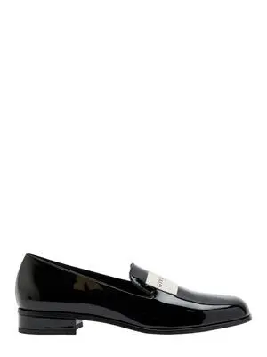 Givenchy Patent Leather Logo Loafers - Black