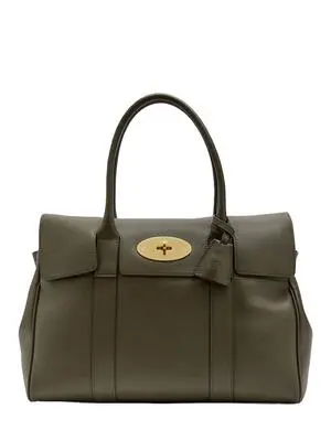 Mulberry Small Grained Leather Bayswater Shoulder Bag - Green