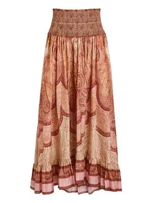Zimmermann Patterned Silk Maxi Skirt Multicoloured 1