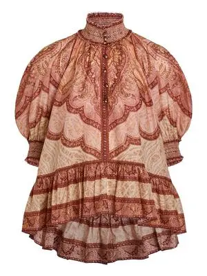Zimmermann Wanderlust Patterned Silk Blouse - Multicoloured 1