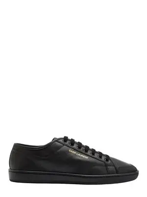 Saint Laurent Leather Gym Sneakers - Black
