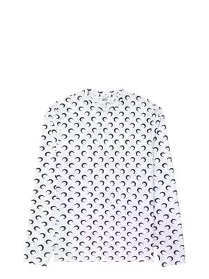 MARINE SERRE Regenerated Moon-print Long-sleeve T-shirt - White