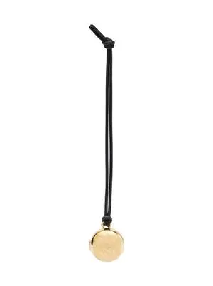 Loewe Pebble Plated Leather Bag Charm - Gold