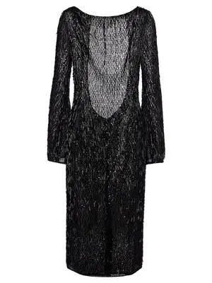 Dolce & Gabbana Sequin Midi Dress - Black