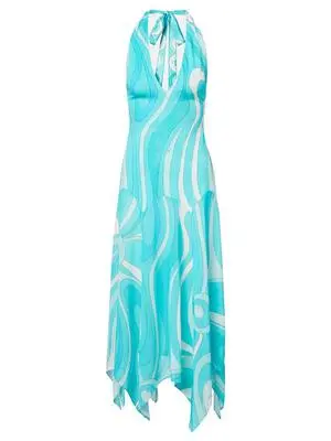EMILIO PUCCI Iride Halterneck Jersey Midi Dress