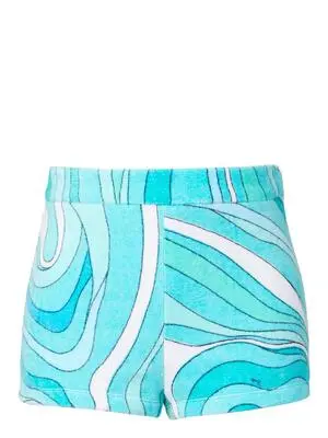 Emilio Pucci Iride Cotton Terry Shorts - Blue