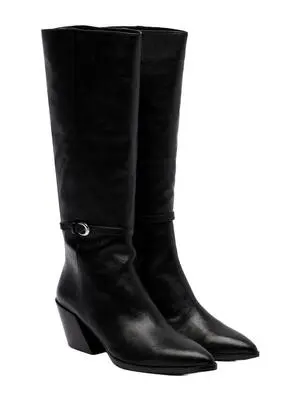 Staud Austin Leather Knee-high Boots - Black