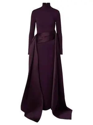Solace London Olivia Draped Gown - Purple