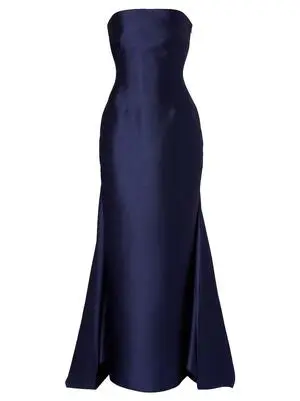 Solace London Imani Strapless Gown - Blue