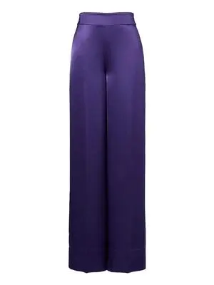 JOSEPH Dijon Wide-leg Pants - Purple