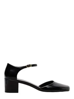 THE ROW Penelope Leather Pumps - Black