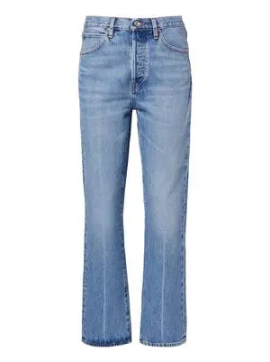 FRAME Vertical Crop Straight Jeans - Blue