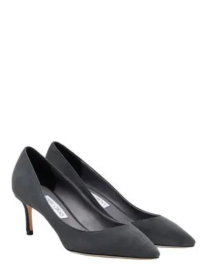 JIMMY CHOO Romy 60 Suede Pumps - Grey