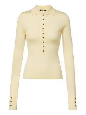 Jacquemus Wool Polo Sweater - Yellow