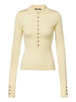 Jacquemus Wool Polo Sweater - Yellow