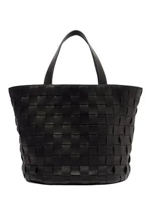 THE ROW Sisal Leather Tote Bag - Black