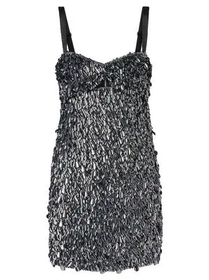 Dolce & Gabbana Sequined Minidress - Silver