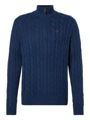 Polo Ralph Lauren Cable-Knit Cotton Sweater Blue