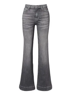 7 For All Mankind Modern Dojo High-Rise Flared Jeans Grey