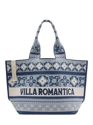 ALEMAIS Villa Romantica Maxi Tote Bag - Blue