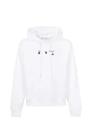Off-White Marker Stencil Logo Hoodie - White