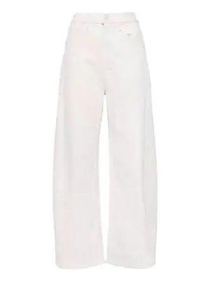 MOTHER The Half Pipe Ankle Jeans - White