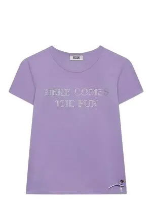 Gcds Embellished T-shirt - Purple