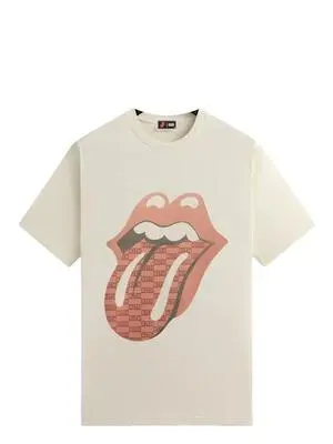 Kith X The Rolling Stones Monogram Tongue Tee Shirt - Sandrift