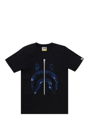 A BATHING APE Color Camo Shark Tee - Black