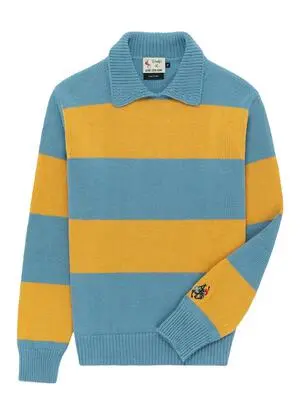 Aimé Leon Dore X Drake's Striped Integral Collar Sweater - Multicolor