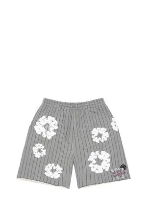 DENIM TEARS Pinstripe Wreath Sweatshorts - Grey