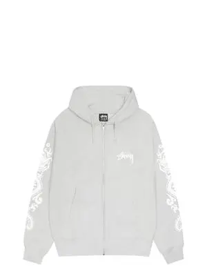 StÜssy Dragons Zip Hoodie - Grey