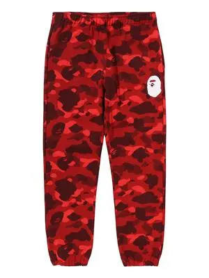 A BATHING APE Color Camo Sweatpants - Red