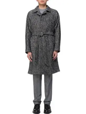 Tagliatore Tie Detailed Coat - Black