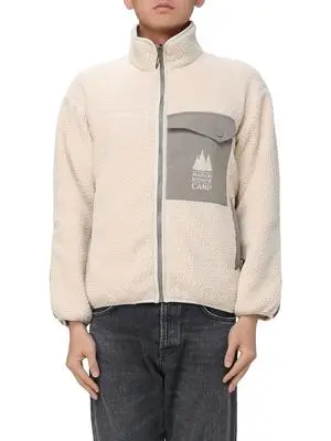 Maison Kitsuné Maison Kitsuné Fleece Zip-Up Jacket Beige