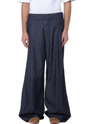Dries Van Noten Wide Leg Trousers - Blue