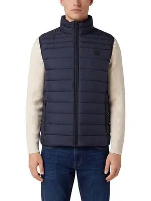 BOSS Odeno Padded Gilet In Quilted Recycled Nylon - Blue