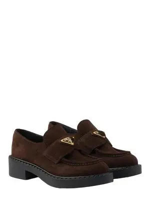 Prada Suede Loafers - Dark Brown