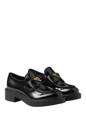 Prada Patent Leather Loafers - Black