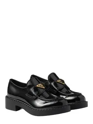 Prada Patent Leather Loafers - Black