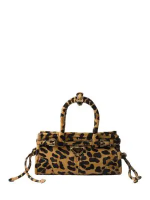 Prada Bonnie Mini Printed Leather Handbag Honey
