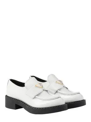 Prada Patent Leather Loafers - White